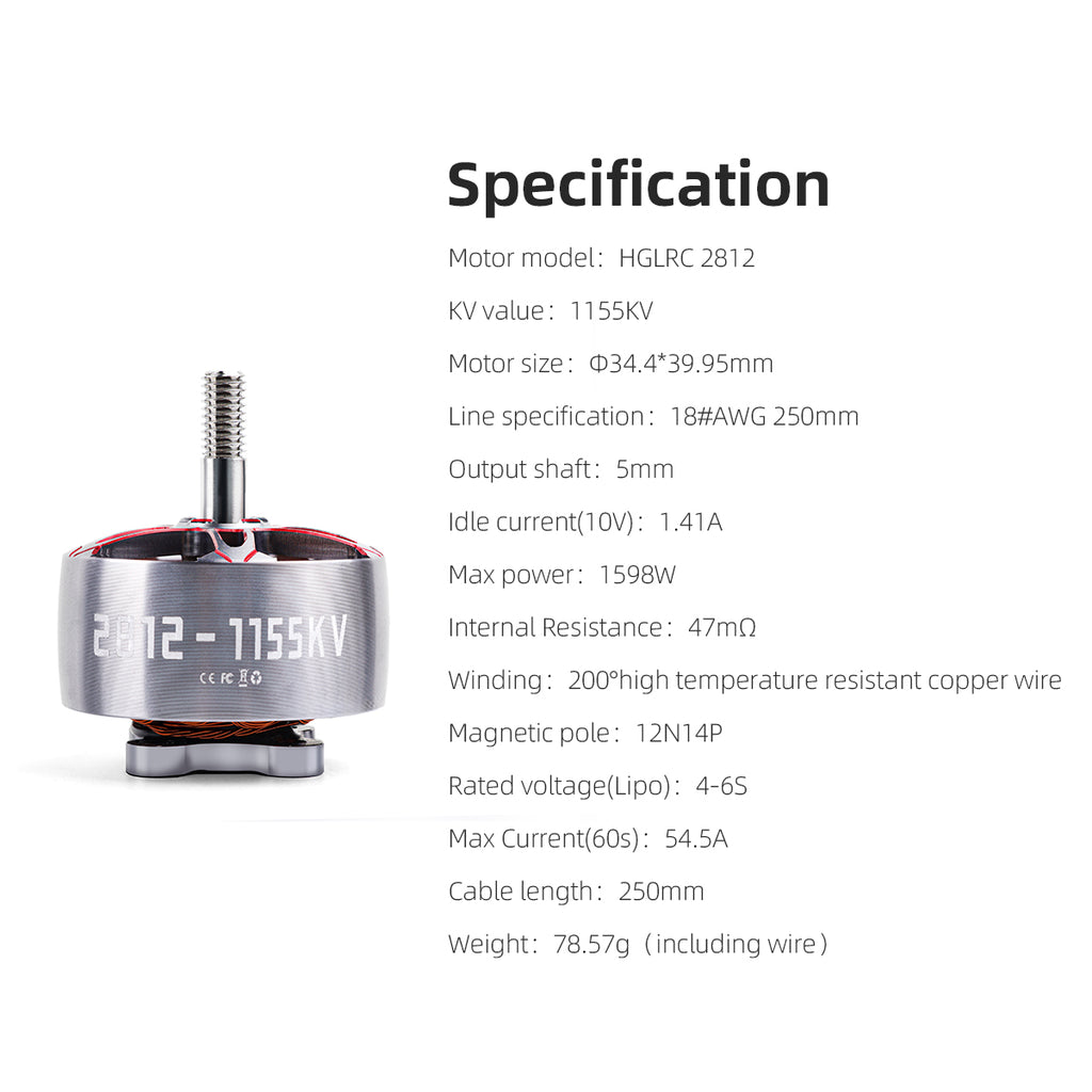 HGLRC SPECTER 2812 1155KV brushless motor – Rekon FPV