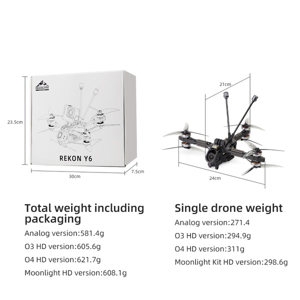 Rekon Y6 5-inch Long-Range FPV Drone – Rekon FPV