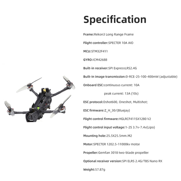 Rekon 3 Nano Long Range FPV Quad – Rekon FPV